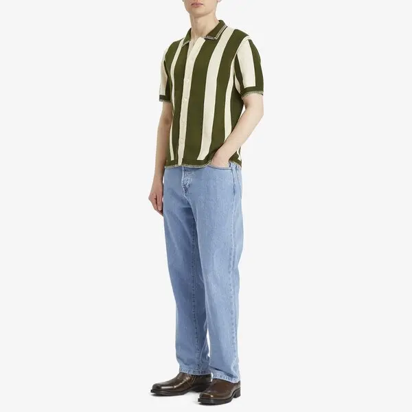 PERCIVAL Knitted Stripe Cuban Shirt