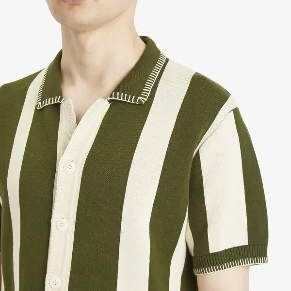 PERCIVAL Knitted Stripe Cuban Shirt
