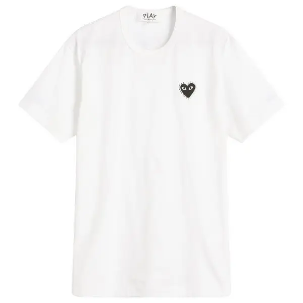 Play Comme Des Garcon Studded Heart T-shirt - White/black