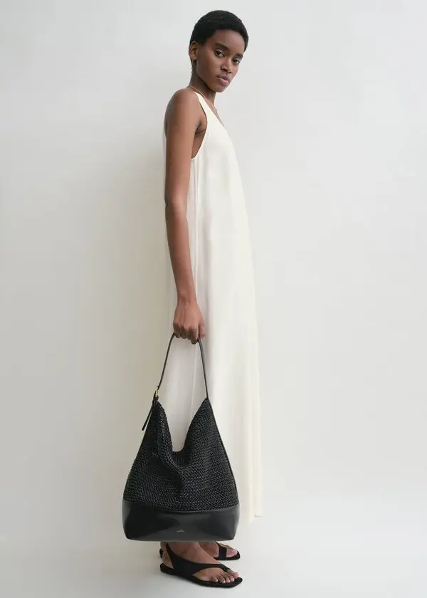 TOTEME Woven-leather Tote Bag