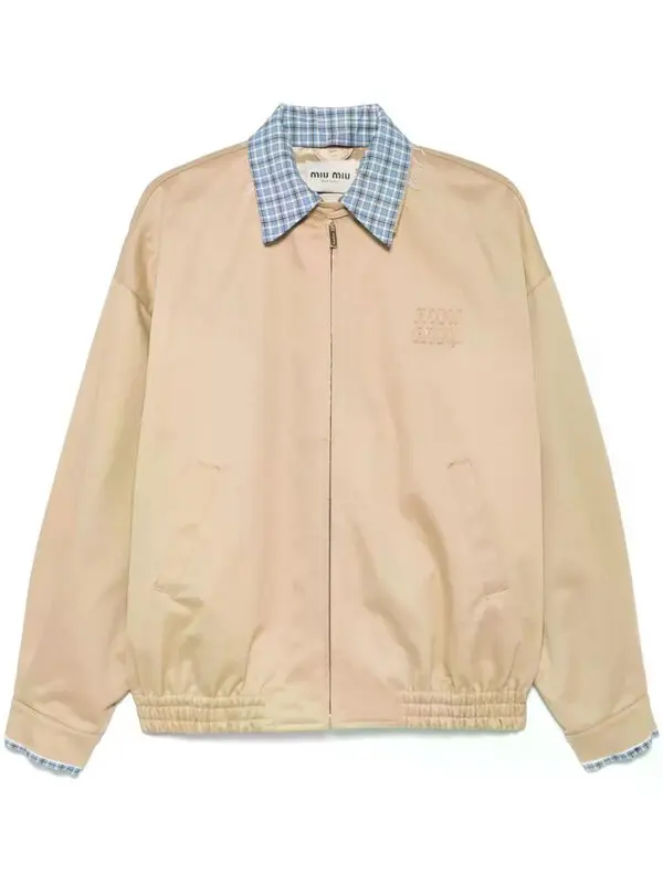 Miu Miu Logo-embroidered Bomber Jacket