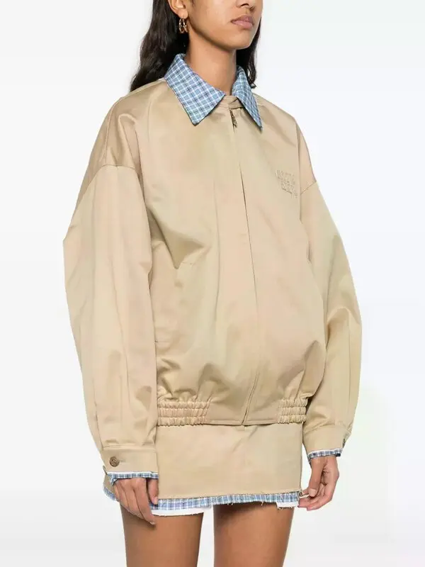 Miu Miu Logo-embroidered Bomber Jacket