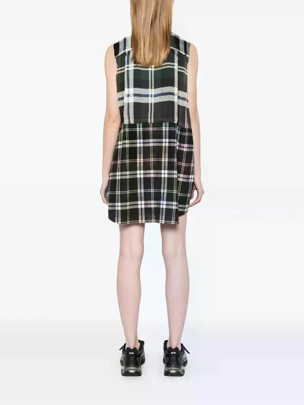 Sacai Checked Mini Dress