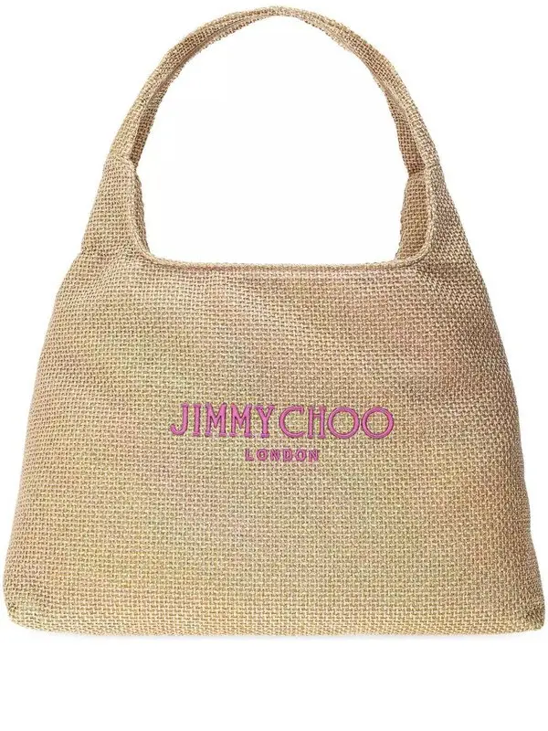 JIMMY CHOO Large Beach Hobo Tote
