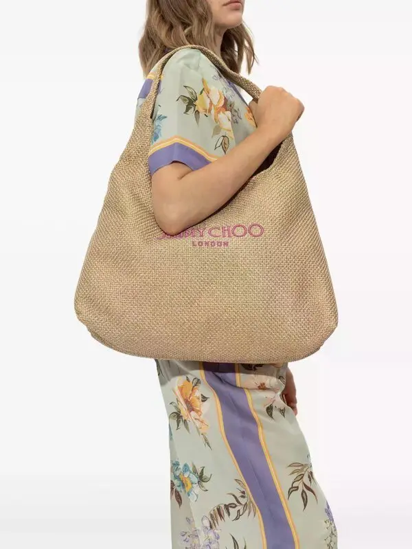JIMMY CHOO Large Beach Hobo Tote