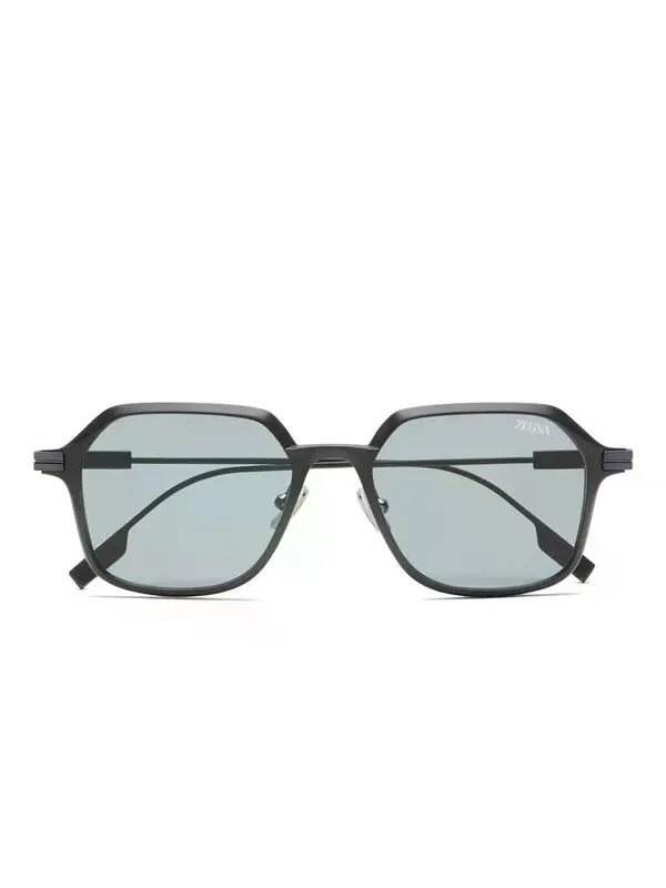 Zegna Octagonal-frame Sunglasses - Black