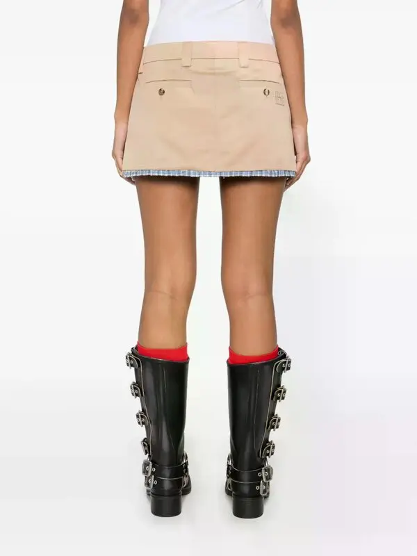 Miu Miu Contrast-trim Chino Mini Skirt