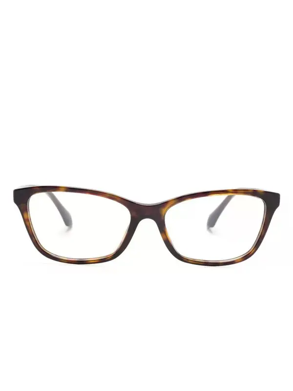 Versace Square Frame Eyeglasses - Brown