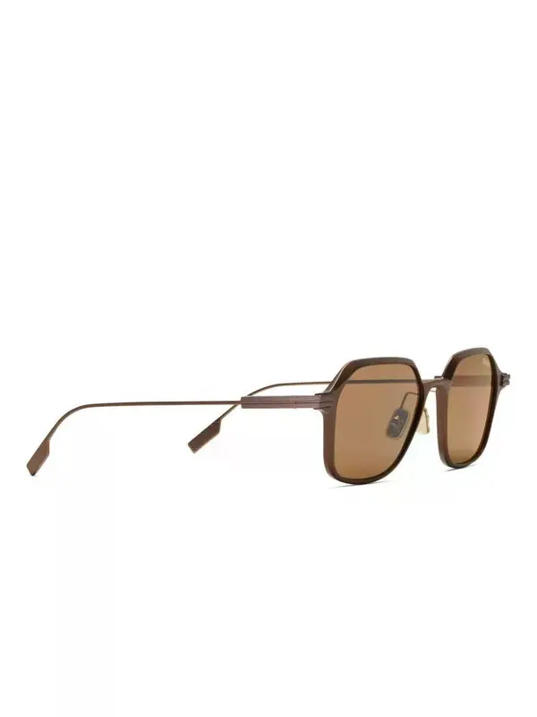 Zegna Octagon Sunglasses - Brown