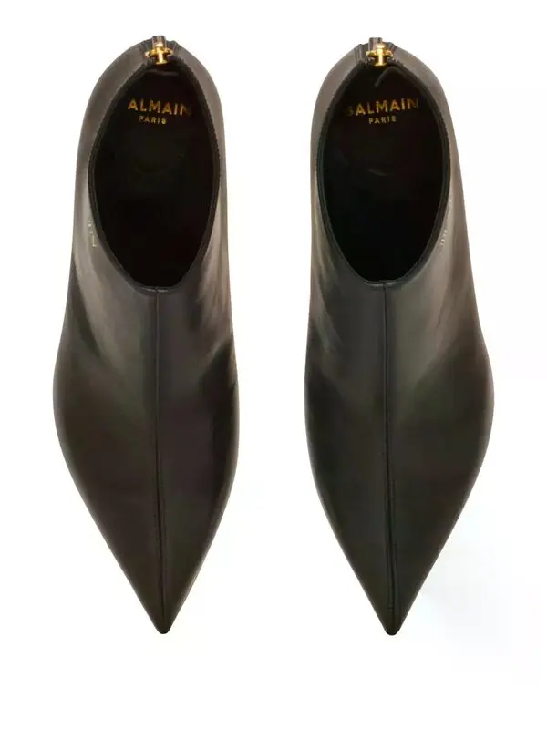 Balmain 95mm Eden Leather Ankle Boots