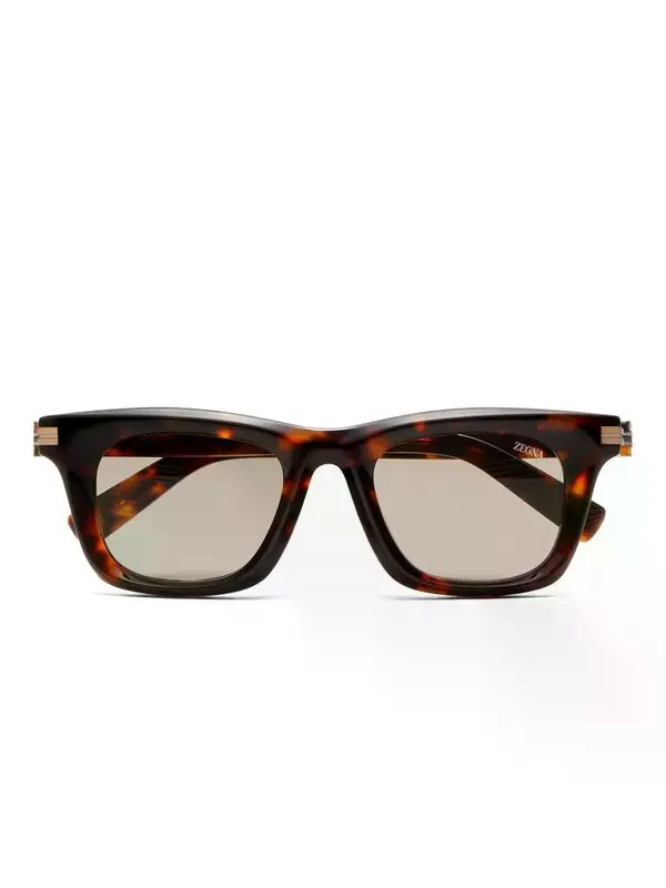 Zegna Tortoiseshell Cat-eye Sunglasses - Brown