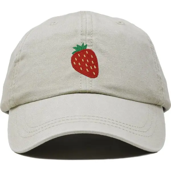 DALIX Strawberry Cap - Washed Stone White