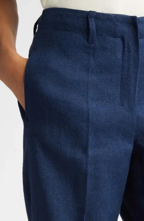 Max Mara Marco Stretch Linen & Cotton Crop Pants