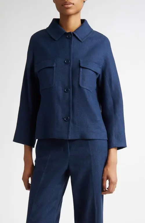 Max Mara Monia Linen Blend Crop Jacket