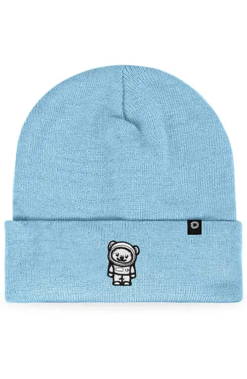 DALIX Ice Bear Embroidered 12-inch Knit Beanie - Beige