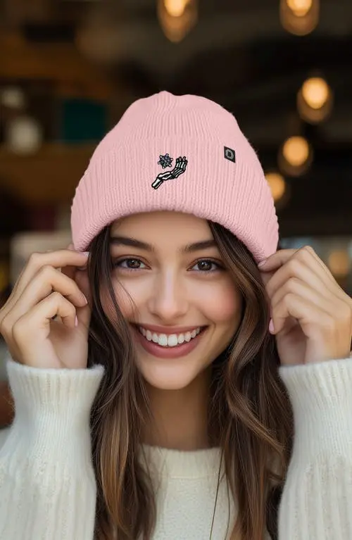 DALIX Knit Beanie - Pink