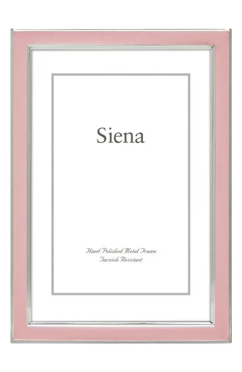 SIENA Enamel & Silvertone 4 X 6-inch Picture Frame - Pink