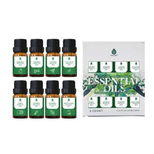 PURSONIC 100% Pure Natural Essence Essential Oils Collection Aromatherapy At Its Finest - Green