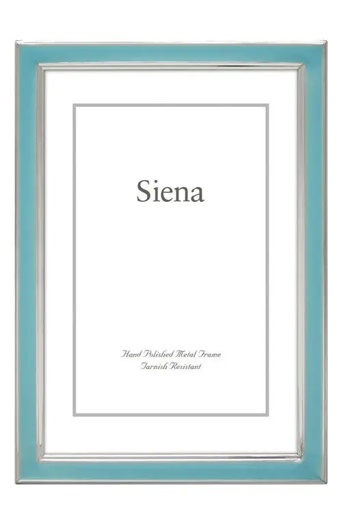 SIENA Enamel & Silvertone 4 X 6-inch Picture Frame - Light Blue