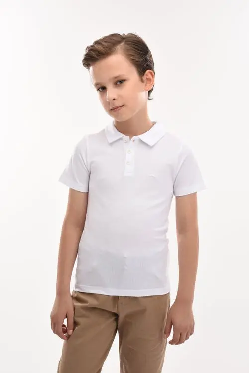 MOUSTACHE Solid Polo Shirt - White