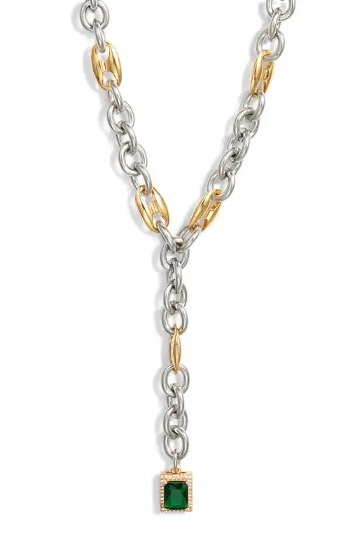 VIDAKUSH Duotone Vixen Y-necklace - Gold/ Silver