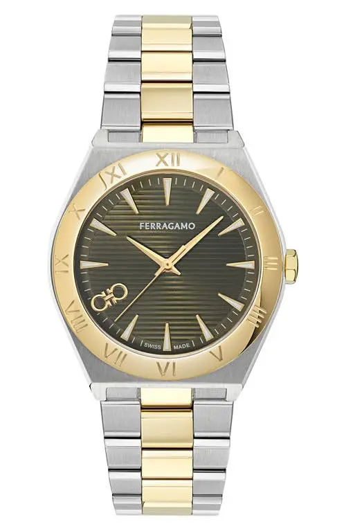 FERRAGAMO Vega Two-tone Bracelet Watch - Two Tone
