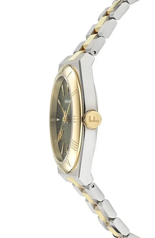 FERRAGAMO Vega Two-tone Bracelet Watch - Two Tone