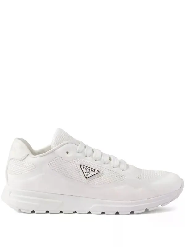 スニーカー PRADA White Nylon And Leather Prax 2.0 Sneakers Prada Prax 2.0 Sneakers - White | Editorialist