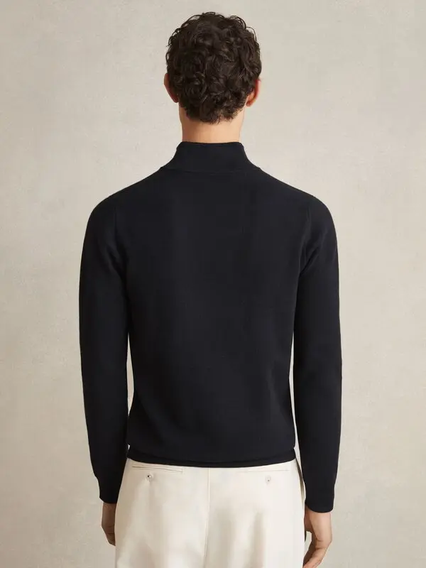 REISS Edison Merino Wool Half-zip Jumper