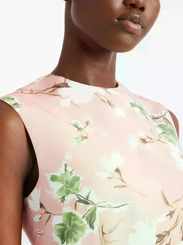 Erdem Floral-print Midi Dress - Pink