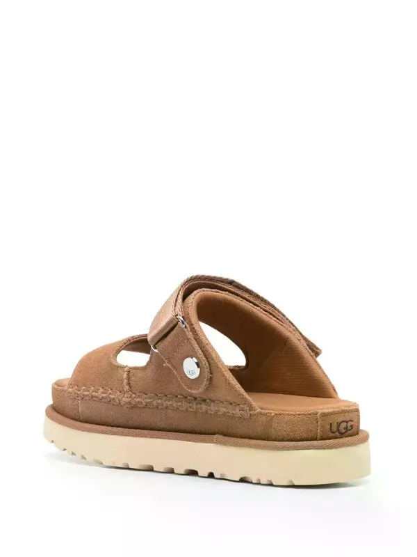 UGG Goldenstar Glide Suede Sandals - Brown