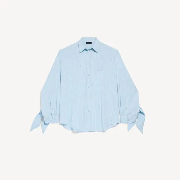 Balenciaga Knotted Cuff Shirt - Blue