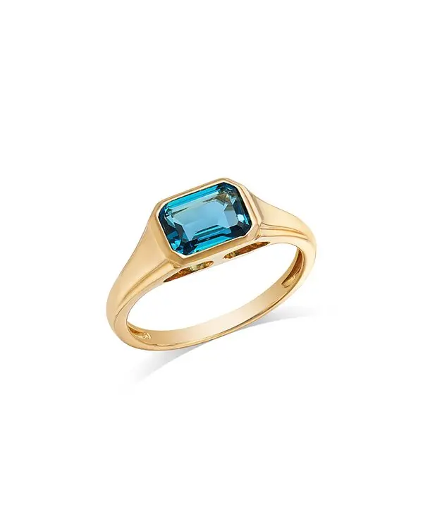 Bloomingdale'S London Blue Solitaire Ring - Blue/gold