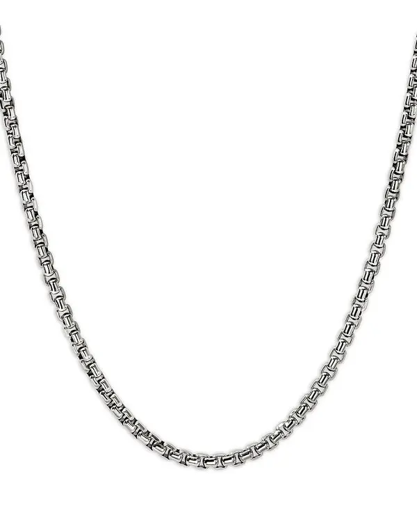 John Hardy Sterling Box Link Chain Necklace - Silver