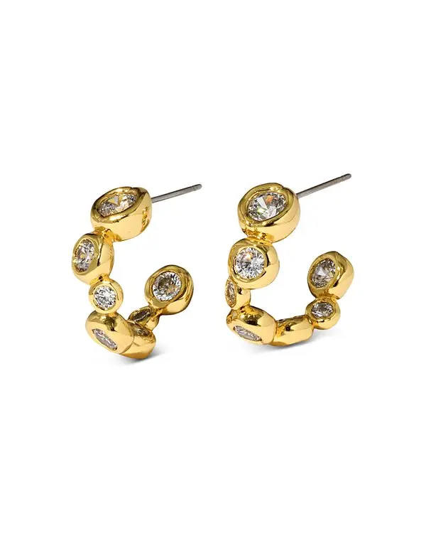 Alexis Bittar Asterales Cubic Zirconia Hoop Earrings - Gold
