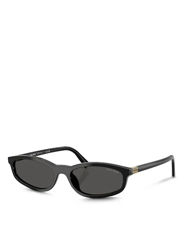 Miu Miu Miu Regarde Oval Sunglasses - Black