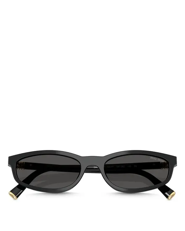 Miu Miu Miu Regarde Oval Sunglasses - Black