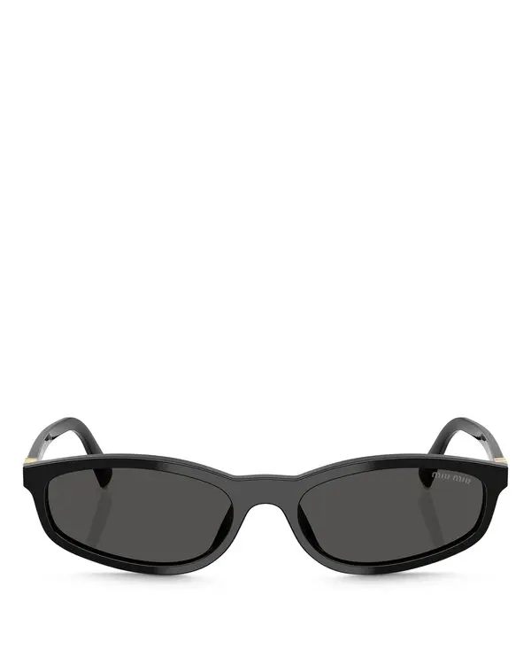 Miu Miu Miu Regarde Oval Sunglasses - Black
