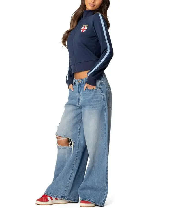 EDIKTED England Zip Up Sweatshirt