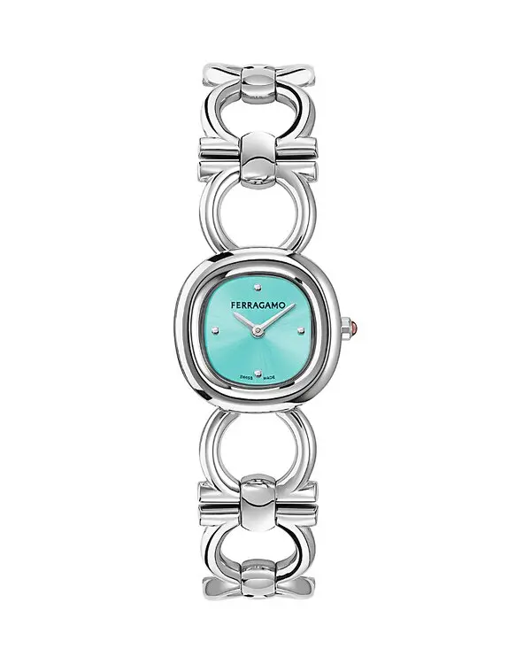 FERRAGAMO Double Gancini Watch - Blue/silver