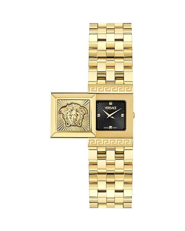 Versace Reveal Square Watch - Black/gold