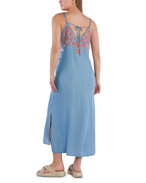 BILLY T Embroidered Floral Slip Dress