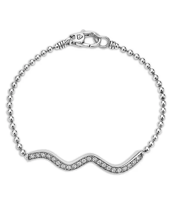 Lagos Sterling Caviar Spark Diamond Bracelet - Silver