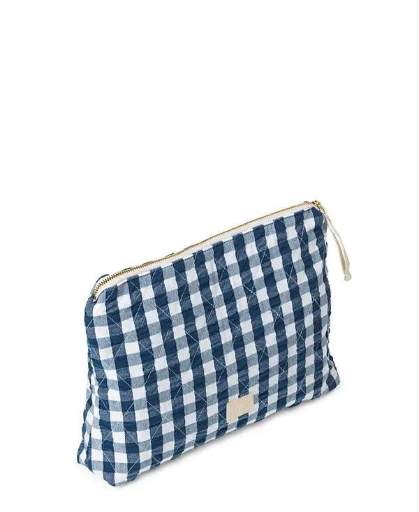 JUNA Baek & Bolge Toiletry Bag - Dark Blue/white
