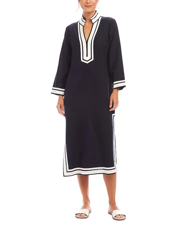 Karen Kane St. Tropez Midi Dress - Navy/ Off White