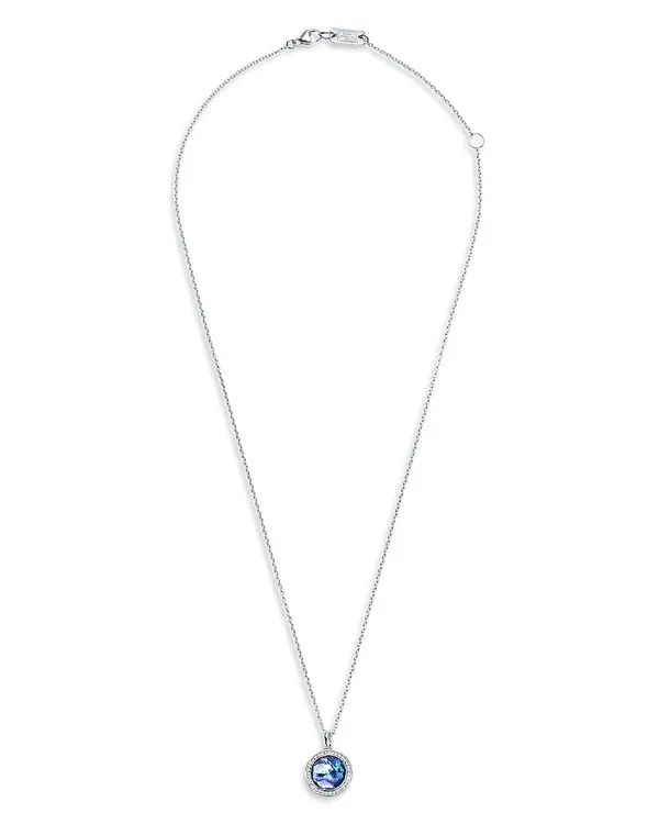 Ippolita Sterling Lapis Triplet And Diamond Pendant Necklace - Silver