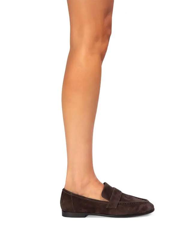 BLACK SUEDE STUDIO Loafer Flats - Hot Fudge