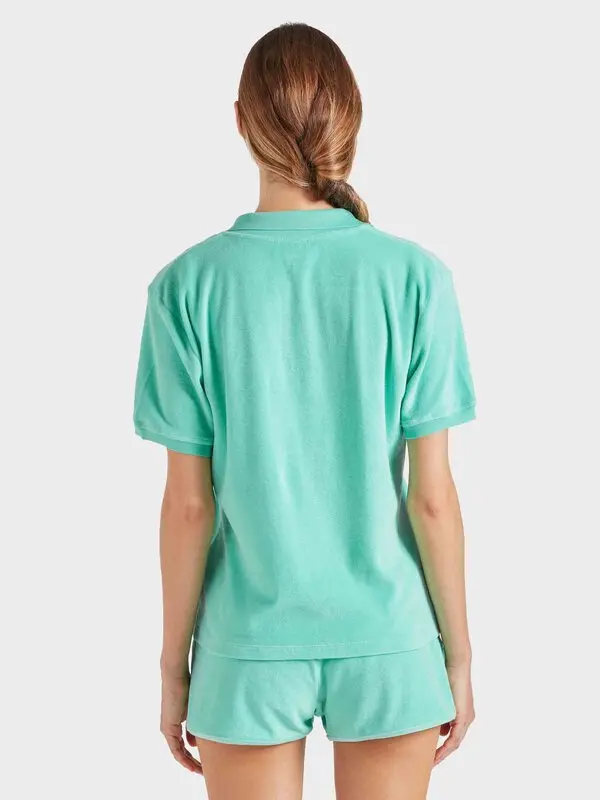 Hunza G Terry Towelling Polo - Mint