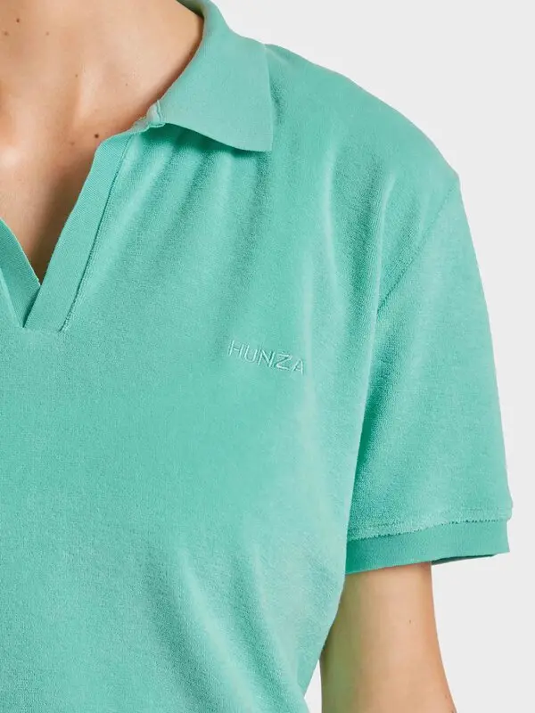 Hunza G Terry Towelling Polo - Mint