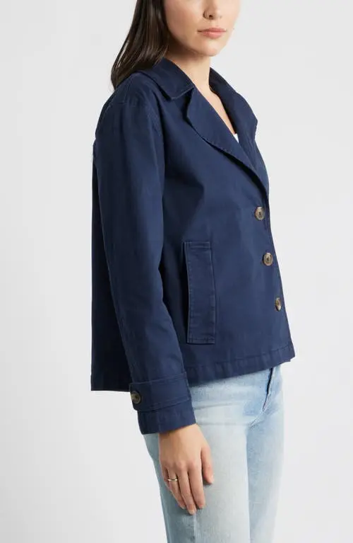 Caslon Swing Trench Coat - Navy Still